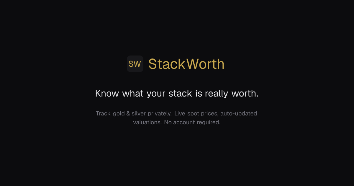 Junk Silver Calculator | StackWorth
